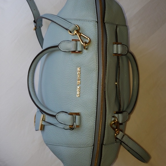 Michael Kors | Bags | Micheal Kors Light Blue Leather Purse | Poshmark